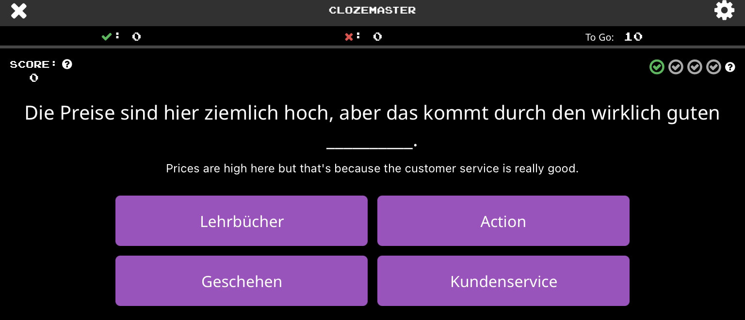 It’s time for a new review (Clozemaster) | The Language Closet